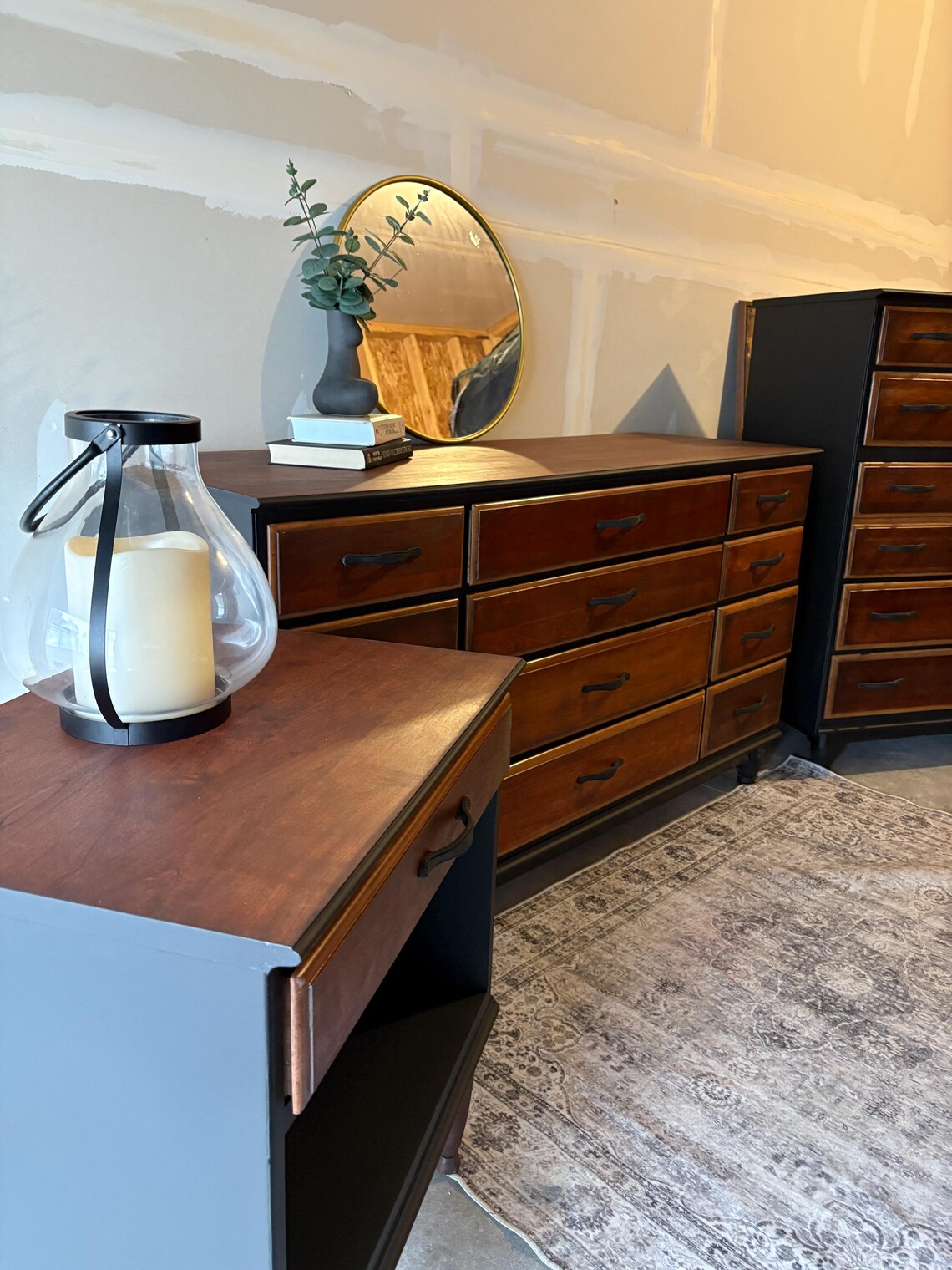 SOLD* Vintage Solid Cherry Wood Kling Dresser, Nightstand & Chest of ...