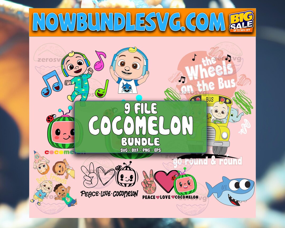 New Cocomelon SVG Bundle 9 Files Cocomelon SVG for Cricut - Etsy