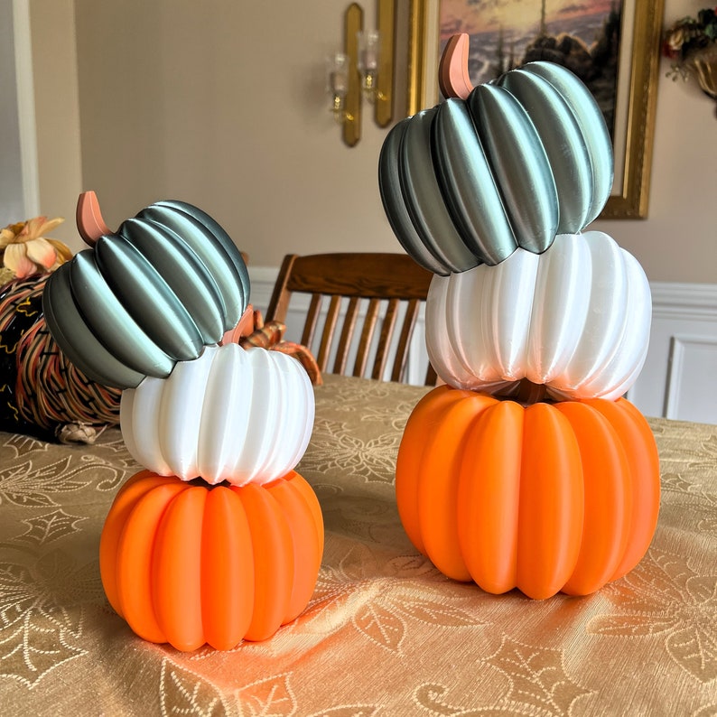 Beautiful 3D Printed Fall Staggered Pumpkin Stack for Your Home - Etsy