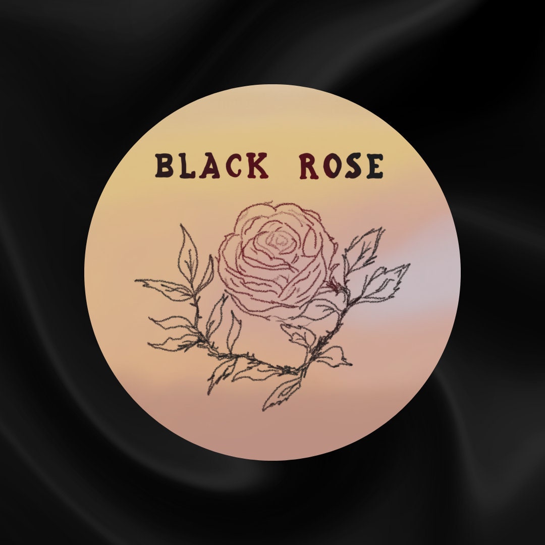 Black Rose Sticker, the Rose Sticker - Etsy