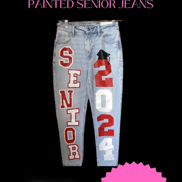 Custom Graduation Jeans - Etsy