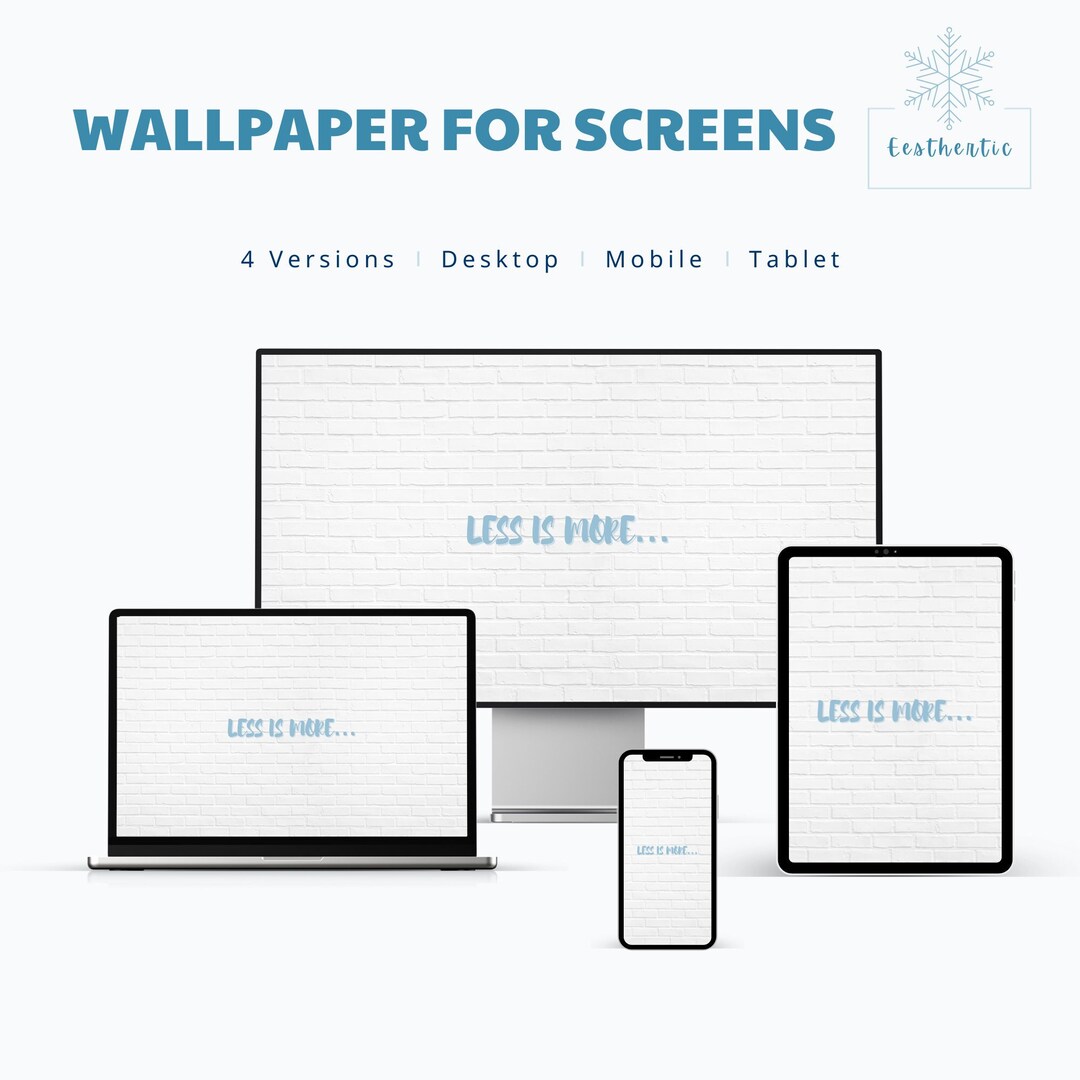 Motivational Quote Wallpaper LESS IS MORE for Desktop / Laptop - Etsy