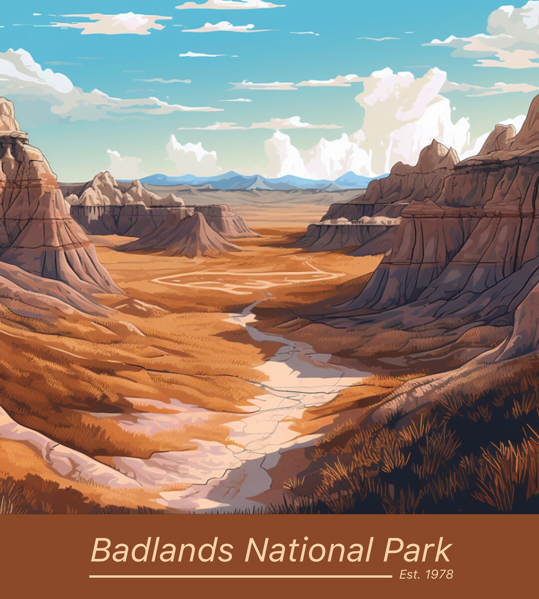 Badlands National Park Digital Print Download - Instant Wall Art - Etsy