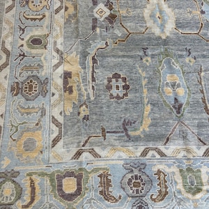Grey Oushak Rug 8x10-9x12-10x14 Modern Turkish Rug Hand Knotted Wool ...