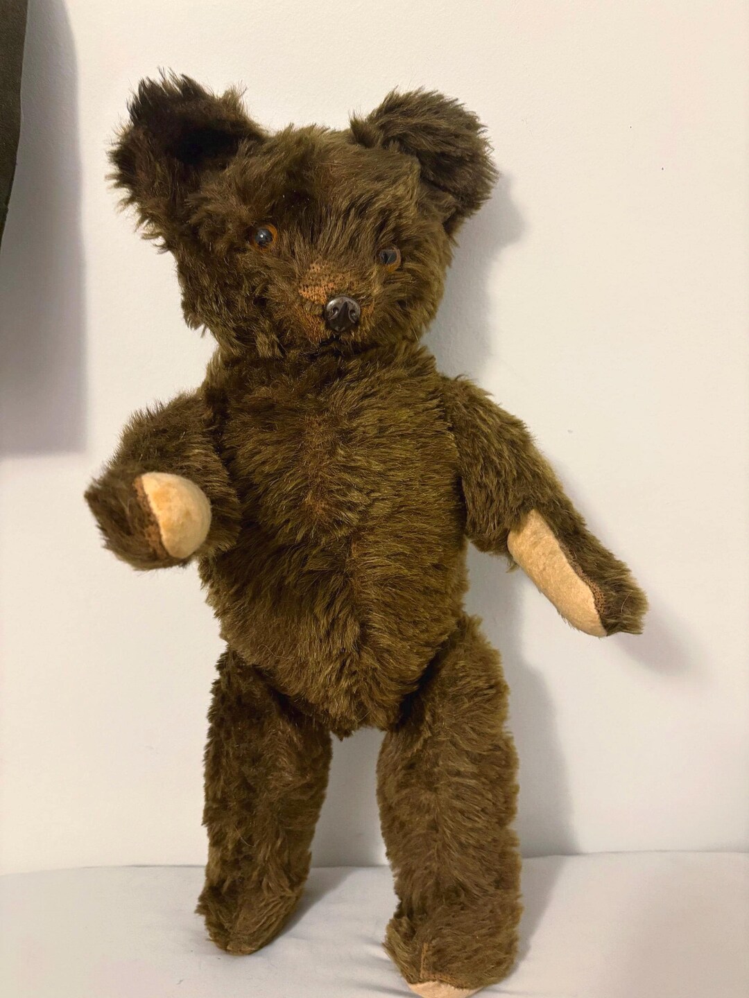 1930s Chocolate Tin Nose Knickerbocker Bear. Stands at 18 Inches, With ...