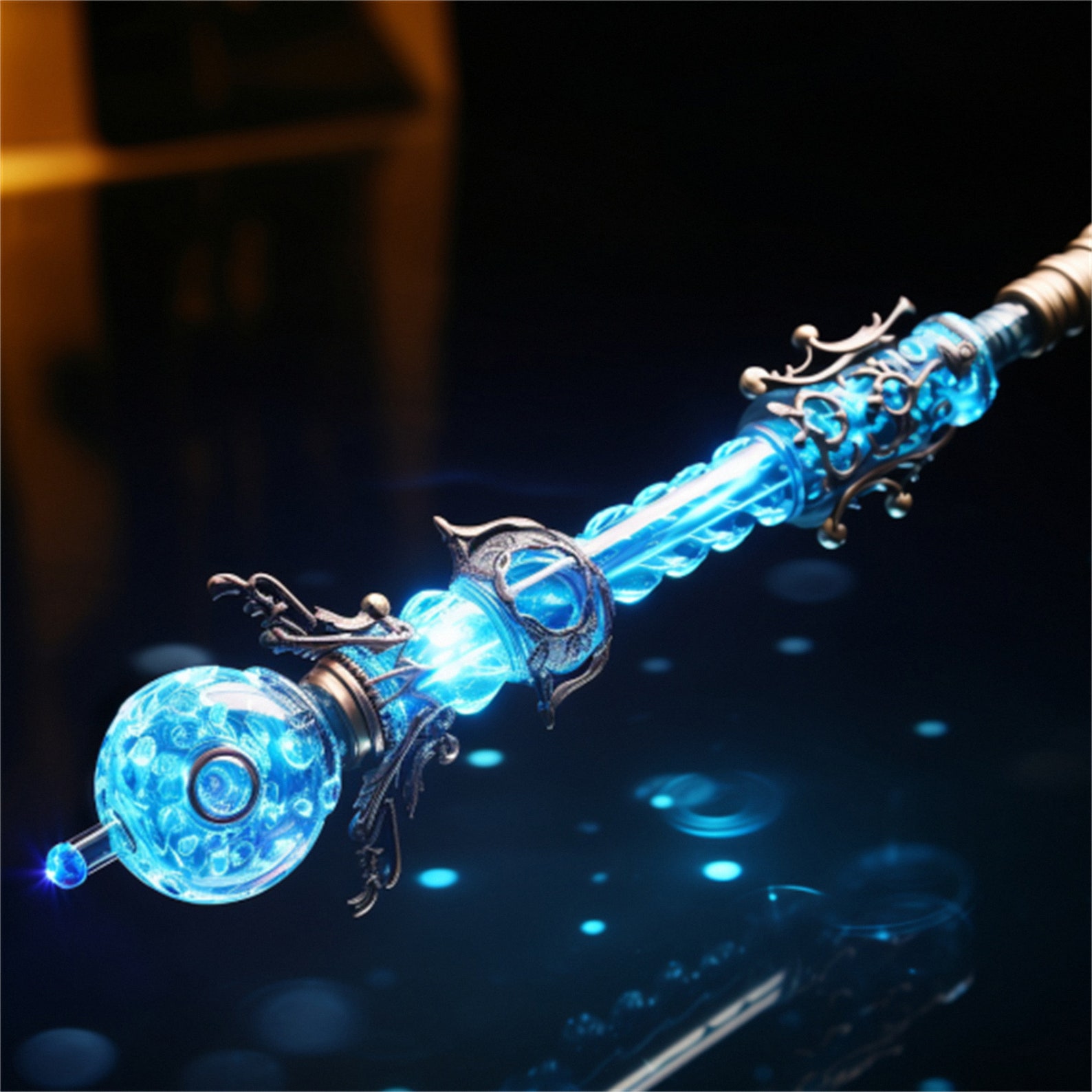 Blue Magic Wand Retro Magic Wand Creative Magic Props Handmade Magic ...