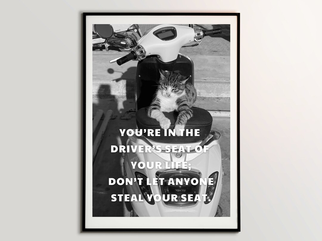 Inspired Travel Quote Print Youre in Drivers Seat Driving - Etsy