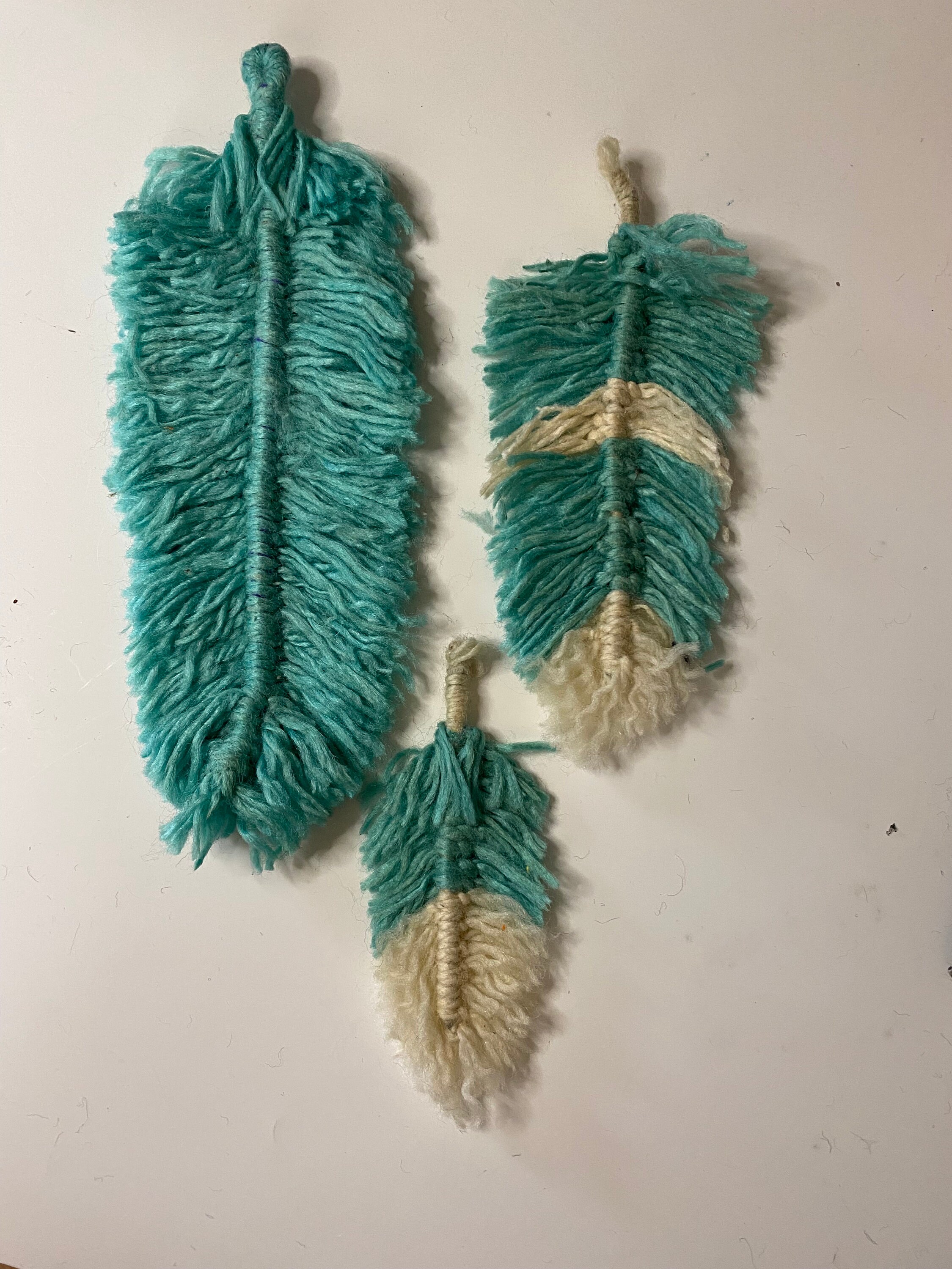 Hand Made Yarn Feathers - Etsy