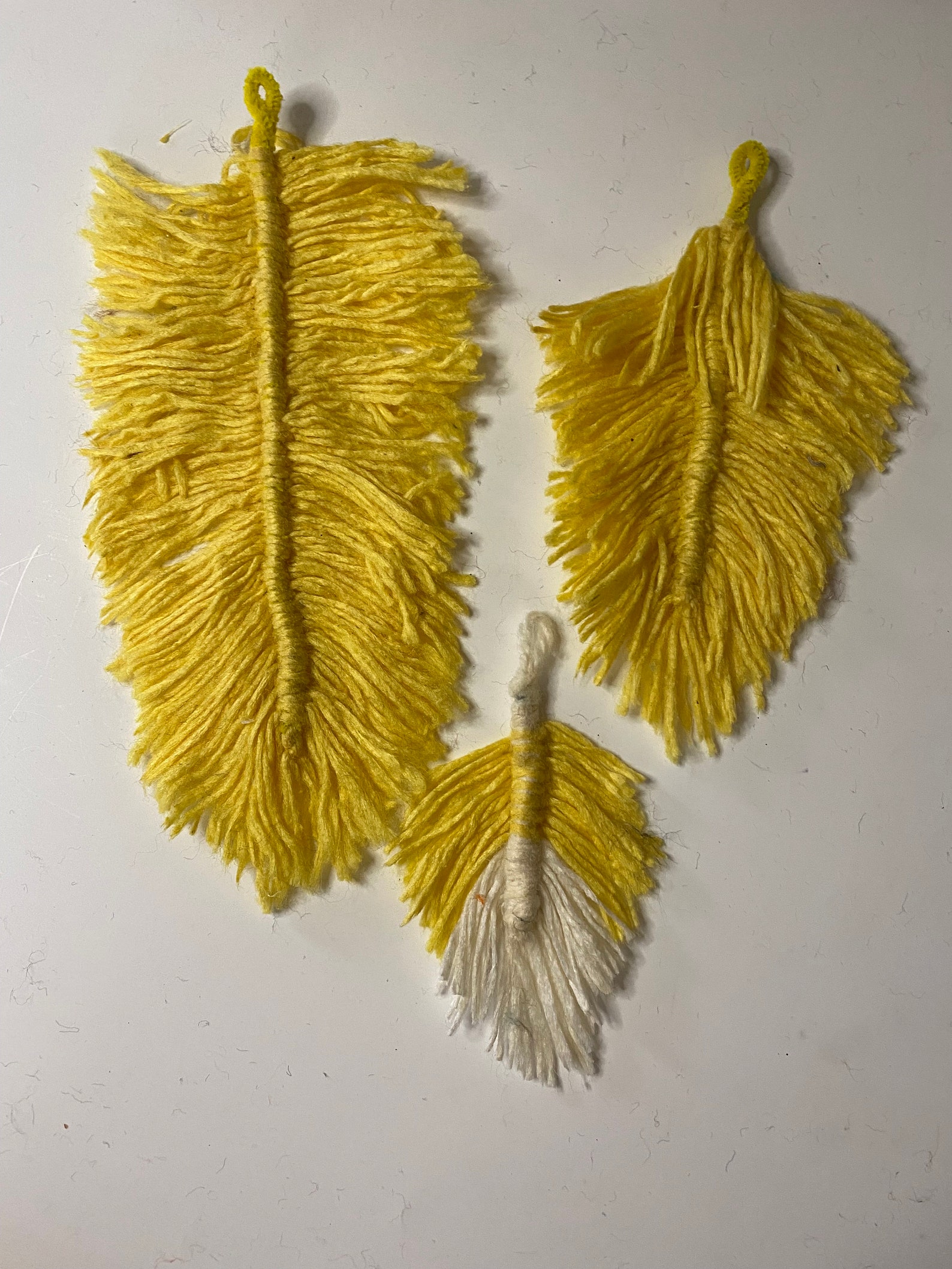 Hand Made Yarn Feathers - Etsy