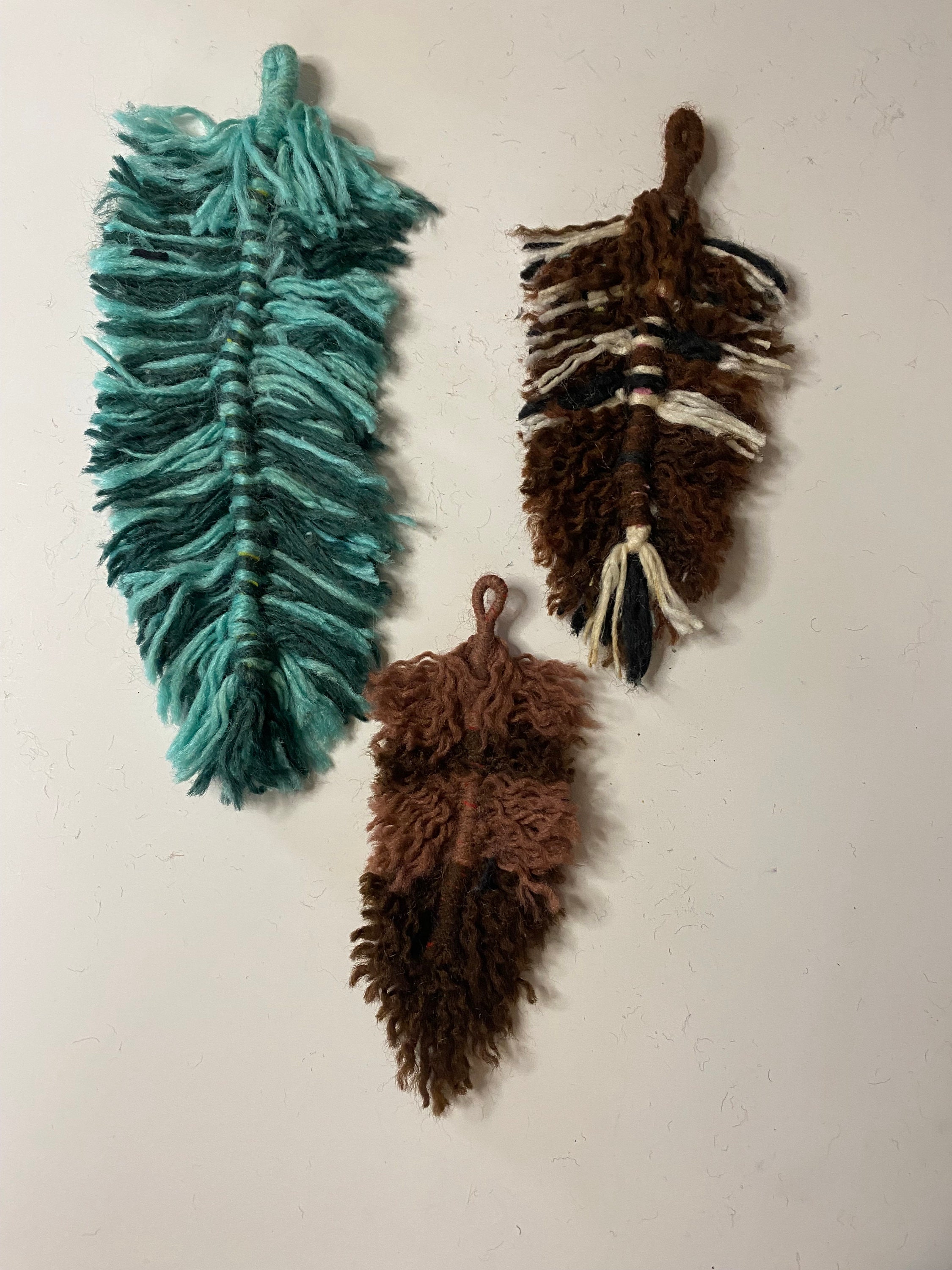 Hand Made Yarn Feathers - Etsy