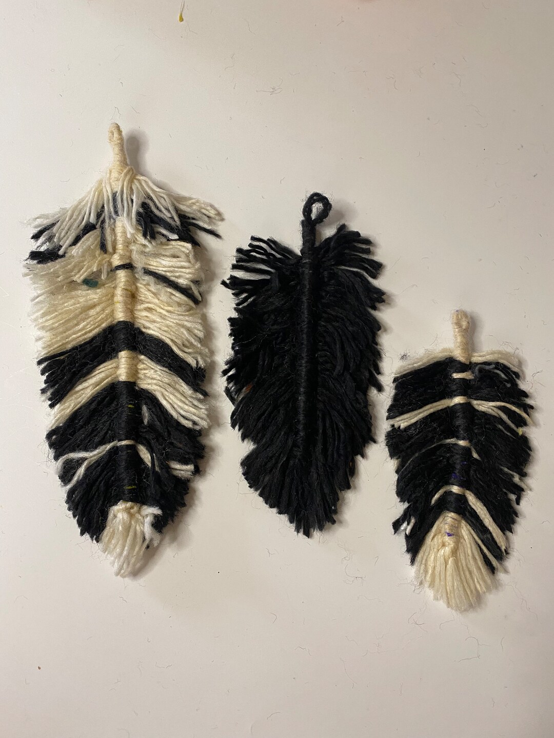 Hand Made Yarn Feathers - Etsy