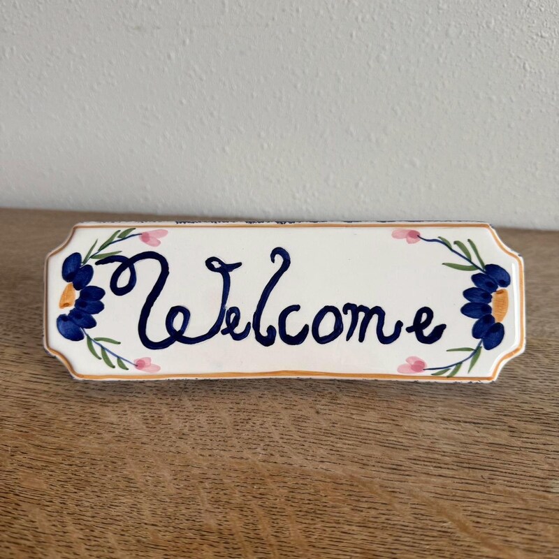 Ceramic Welcome Sign - Etsy UK