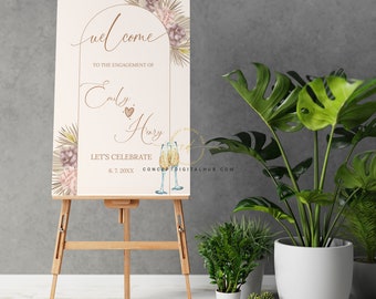 Engagement Welcome Sign Board Pink With Ring - Etsy