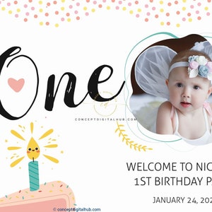 First Birthday Welcome Board Sign - Etsy