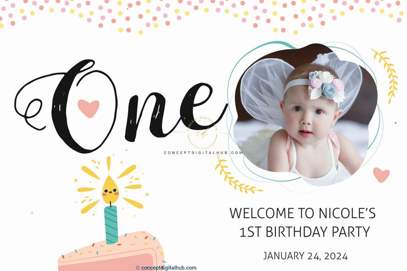 First Birthday Welcome Board Sign - Etsy
