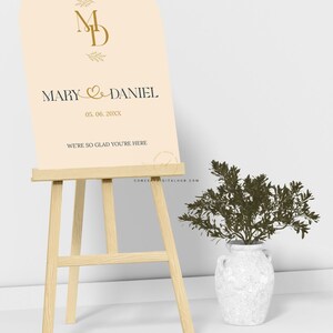 Reception Welcome Sign Board in Gold - Etsy