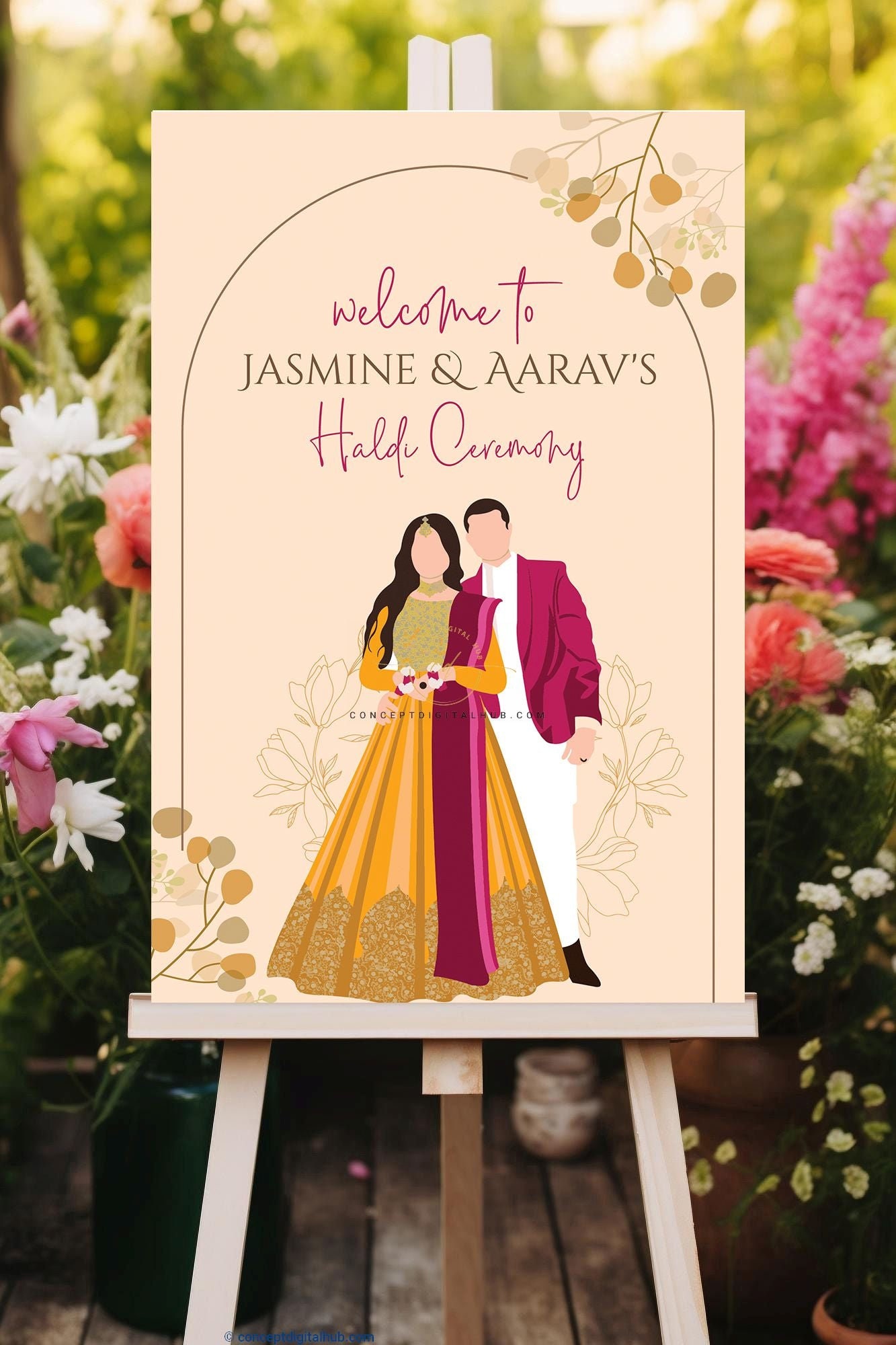 Haldi Ceremony Welcome Sign Board - Etsy