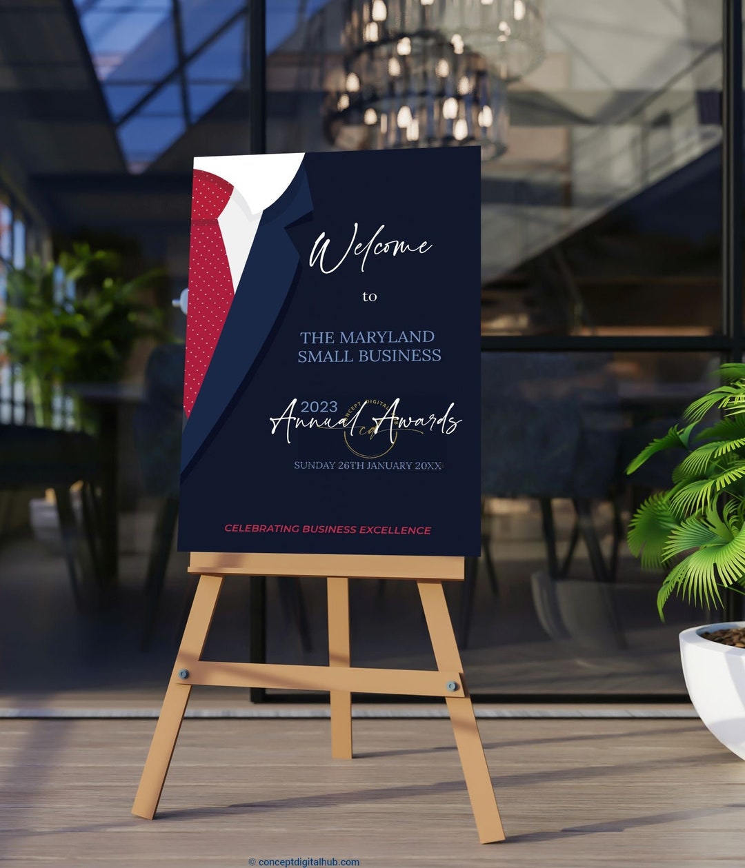 Blue Suit Business Welcome Sign Board - Etsy