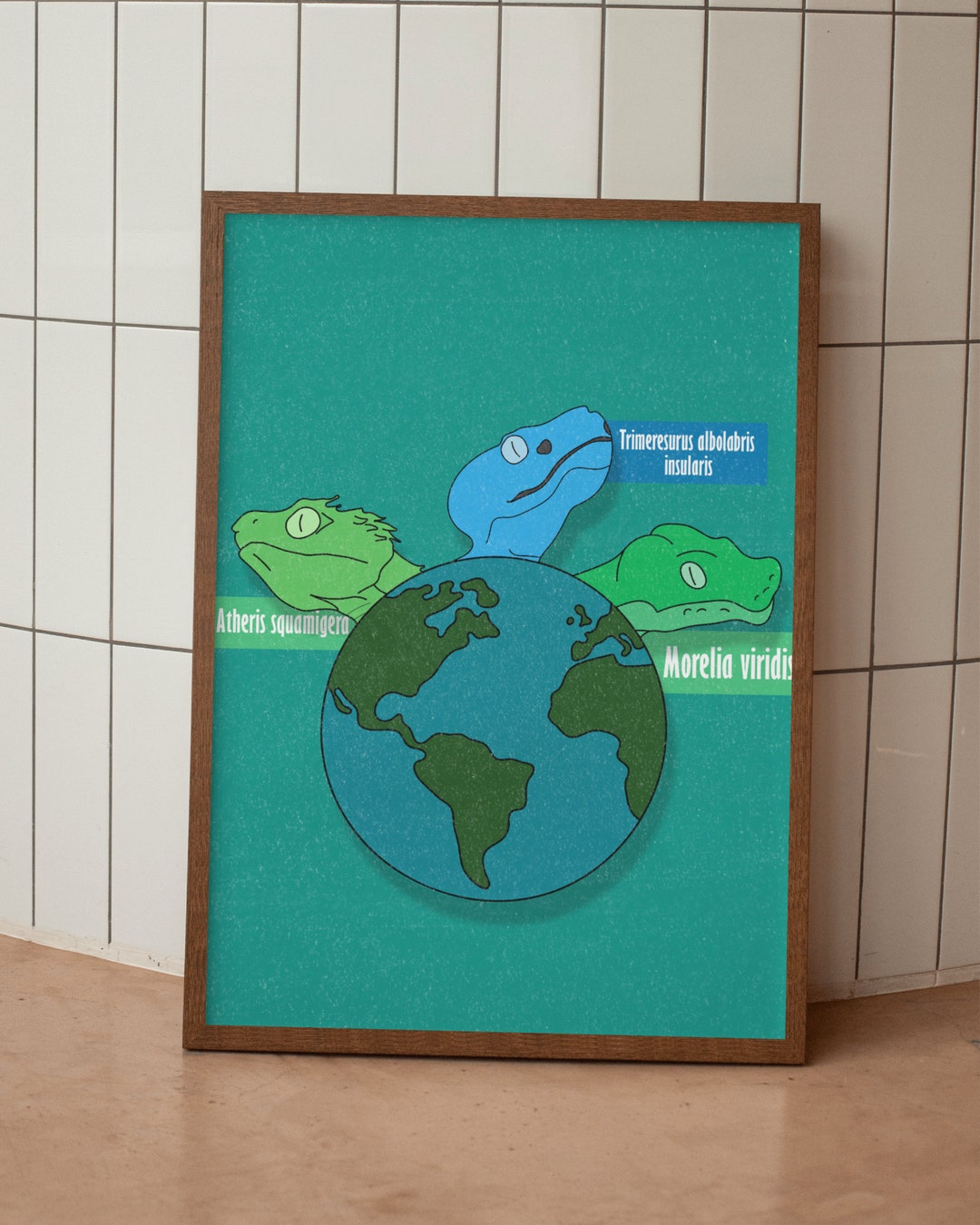 Printable Minimalist Snake World| Bush Viper, Pit Viper, and Green Tree ...