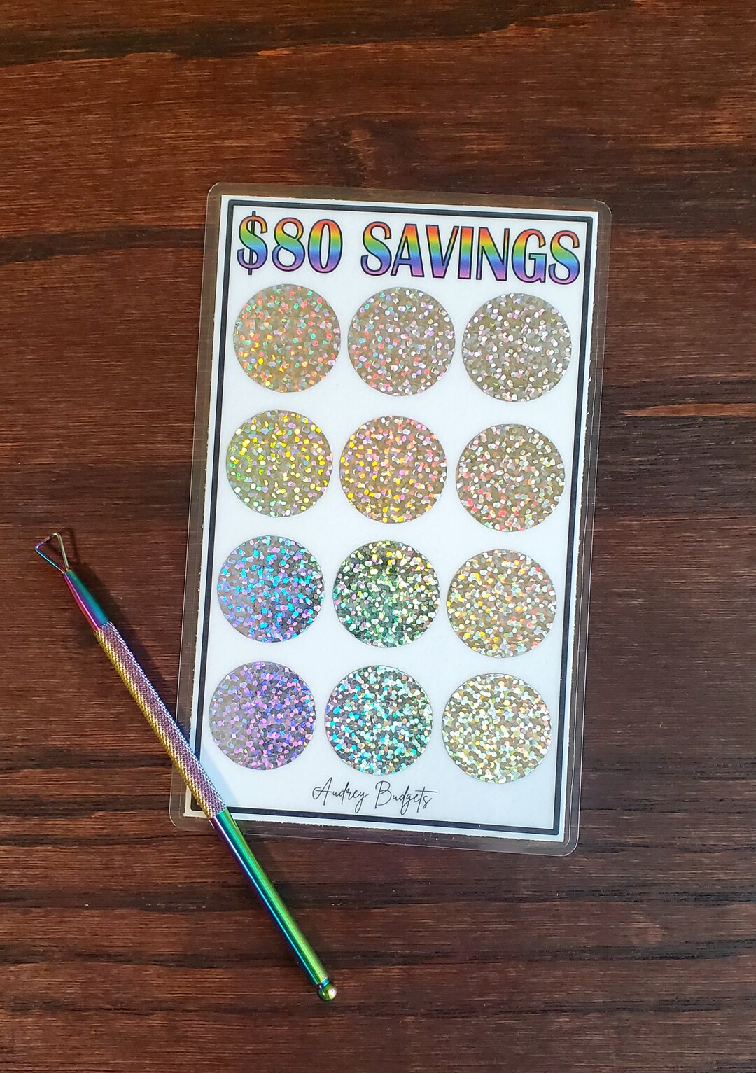 Rainbow Scratch off Savings Challenge [laminated] | Cash Stuffing ...