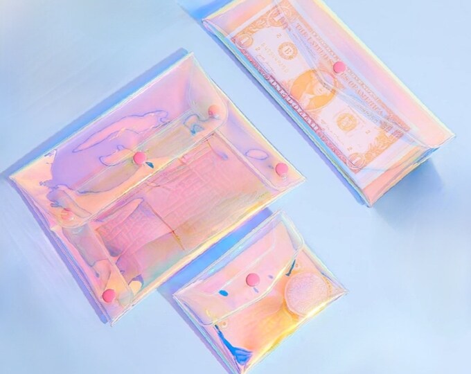 Holographic Cash and Coin Pouch Bank Bag Cash Budgeting - Etsy