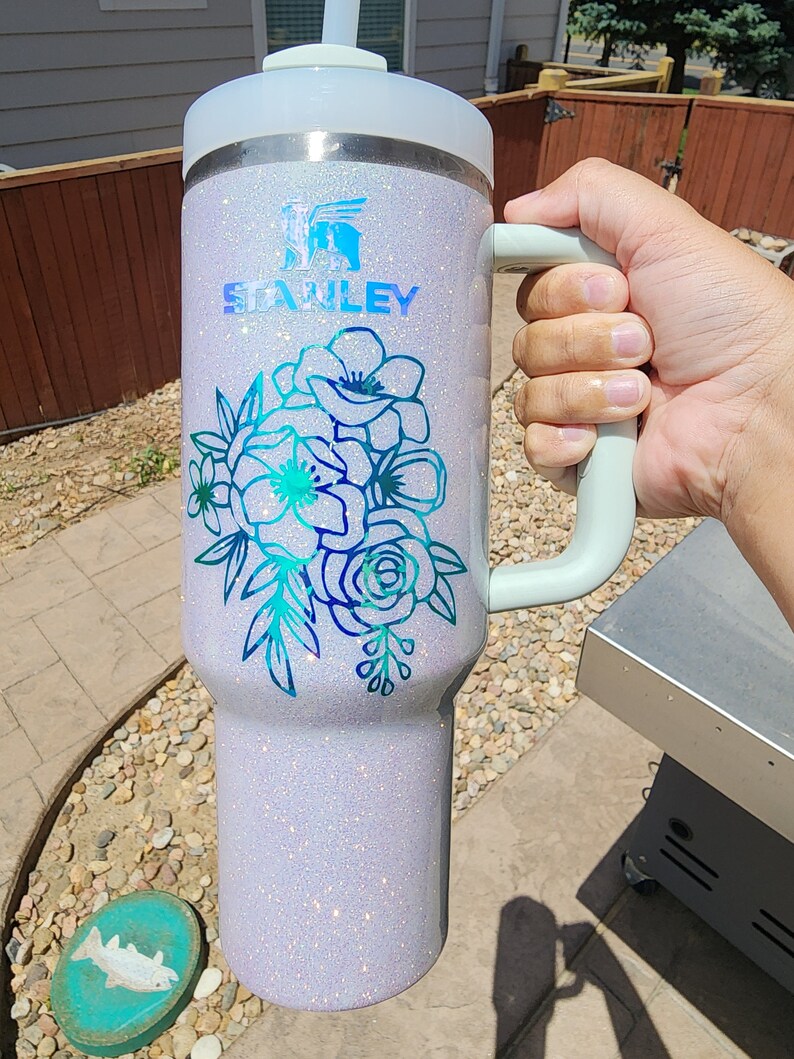 Customizable Color Changing All Over Glitter Stanley Tumbler - Etsy