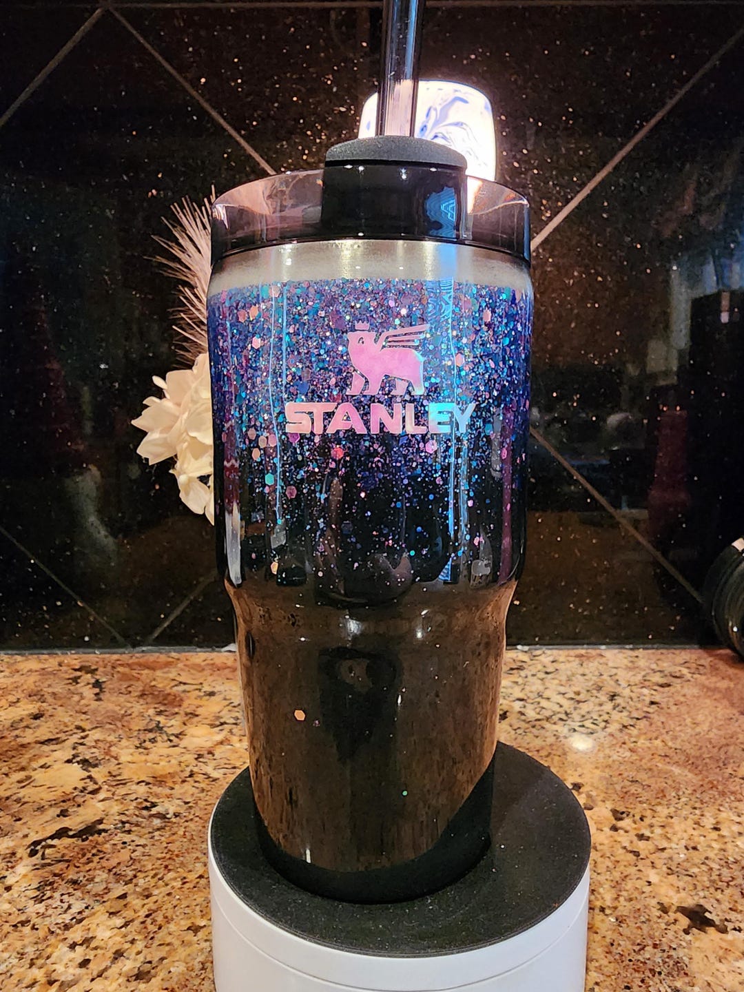 Customizable Waterfall Chunky Glitter Ombre Stanley Tumbler - Etsy