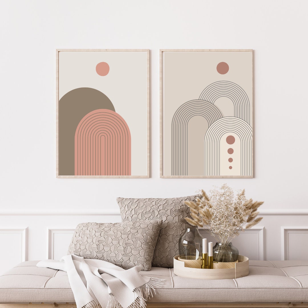 Boho Wall Art, Set of 10, Modern Art, Neutral Wall Art, Minimal ...
