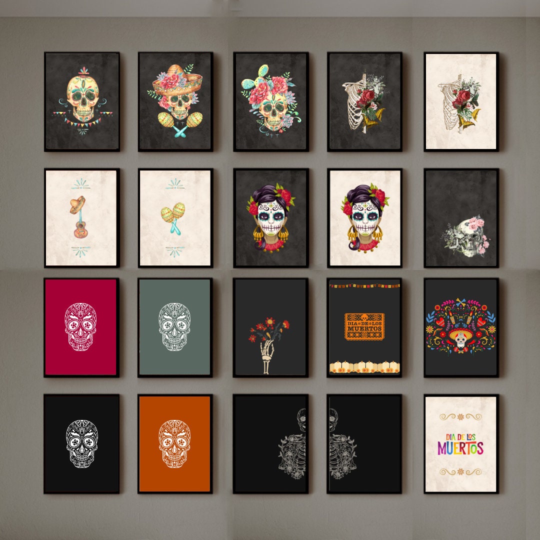 Dia De Los Muertos Mega Bundle 20 Designs, Set of 20, Printable Art ...
