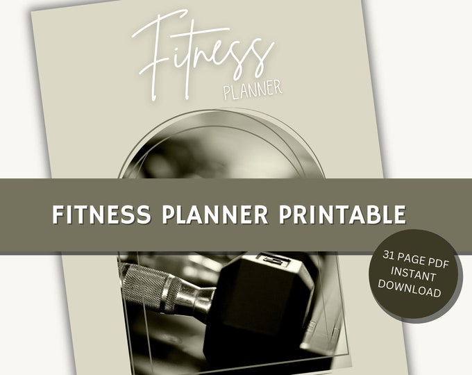 FITNESS PLANNER, Monthly Planner, Daily Planner, Habit Tracker, Fitness ...