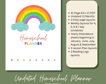 Rainbow Homeschool Daily Rhythm Schedule Printable Digital - Etsy
