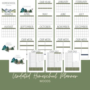Woods Homeschool Planner Printable Lesson Planner Meal - Etsy