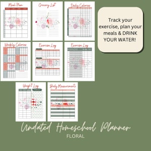 Homeschool Planner Printable | Floral | US Letter, A5, A4, 7x9.25 in ...