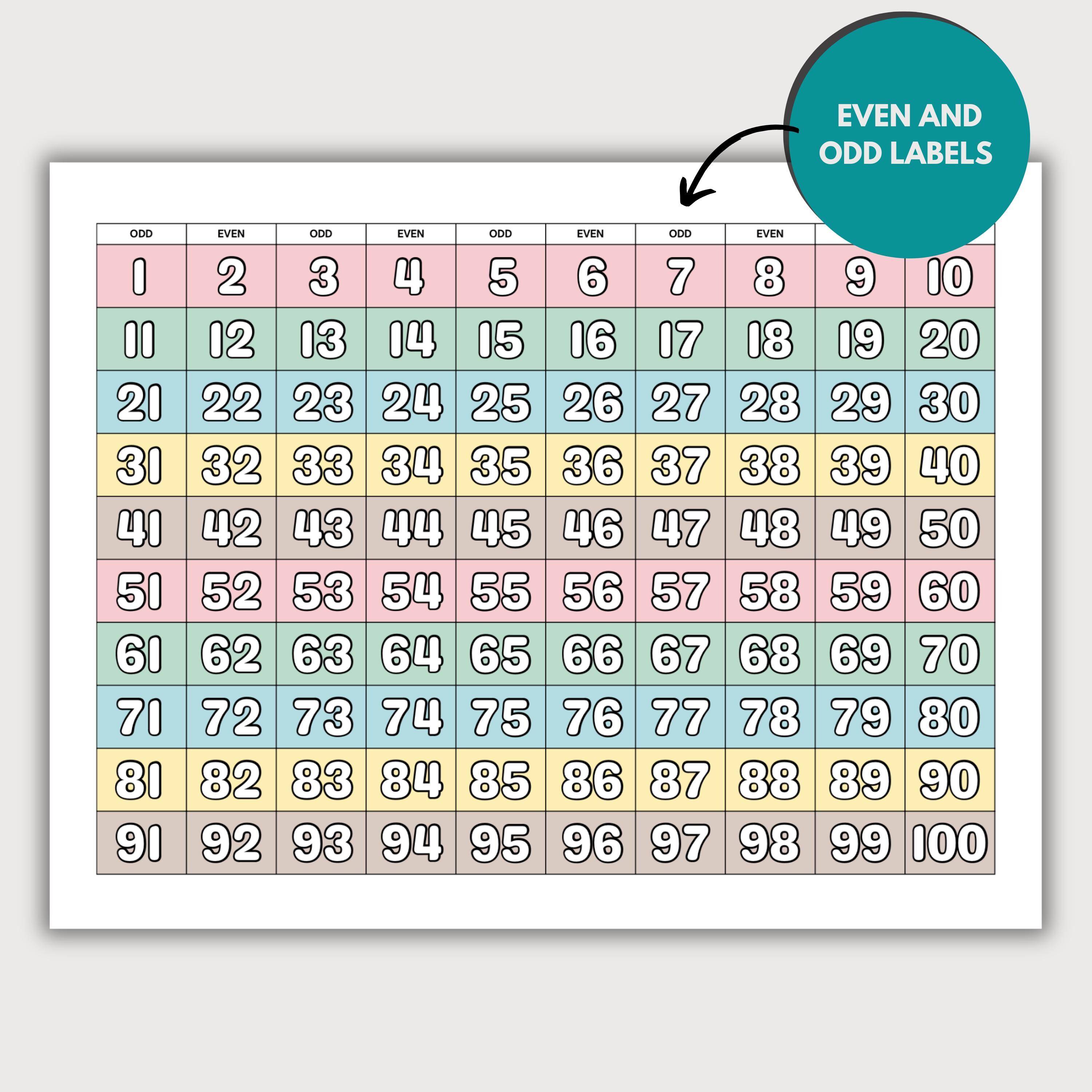 100 Chart Printable | 100s Chart | Homeschool Poster | Visual Resource ...