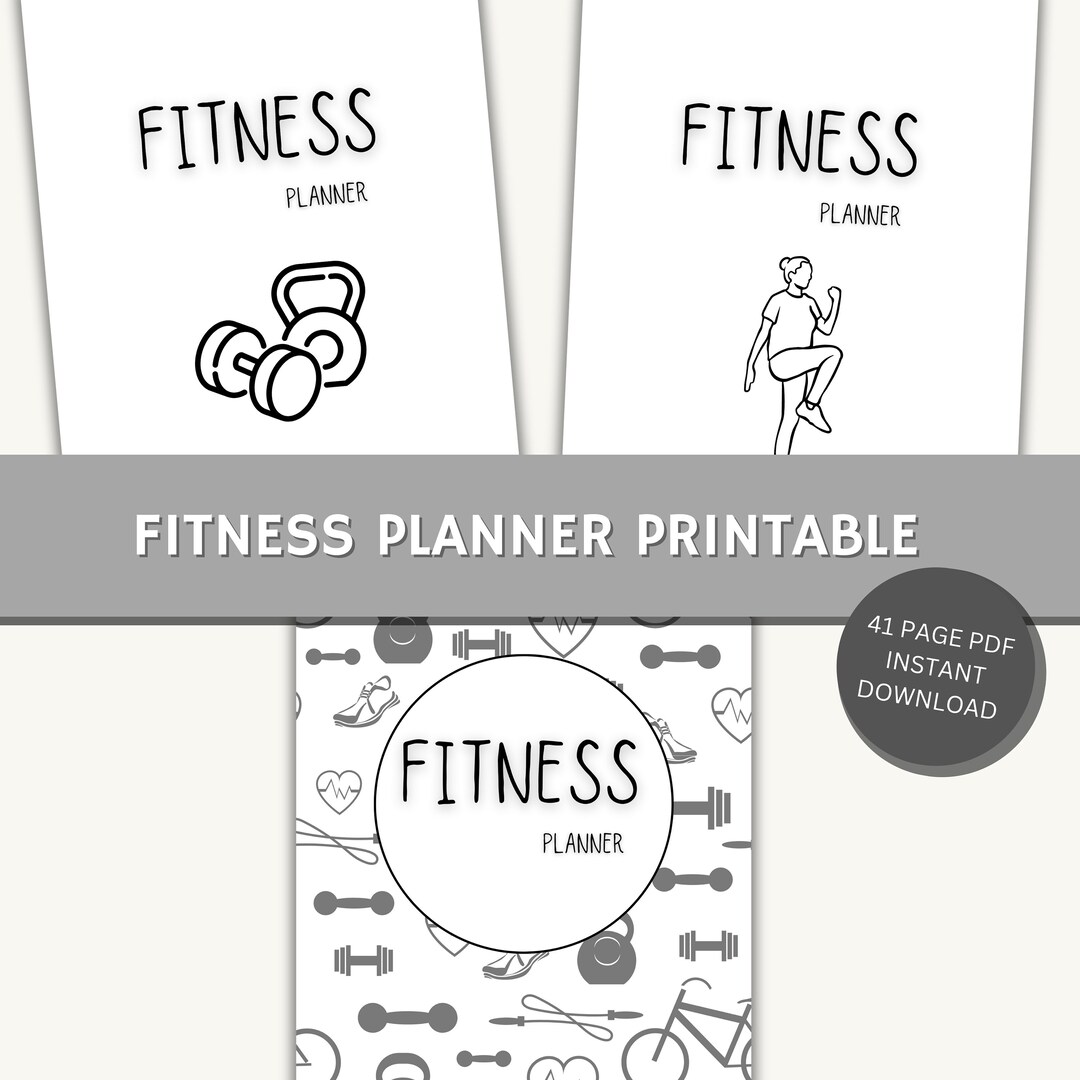 Fitness Planner Printable | PDF | Meal Planner | Habit Tracker ...