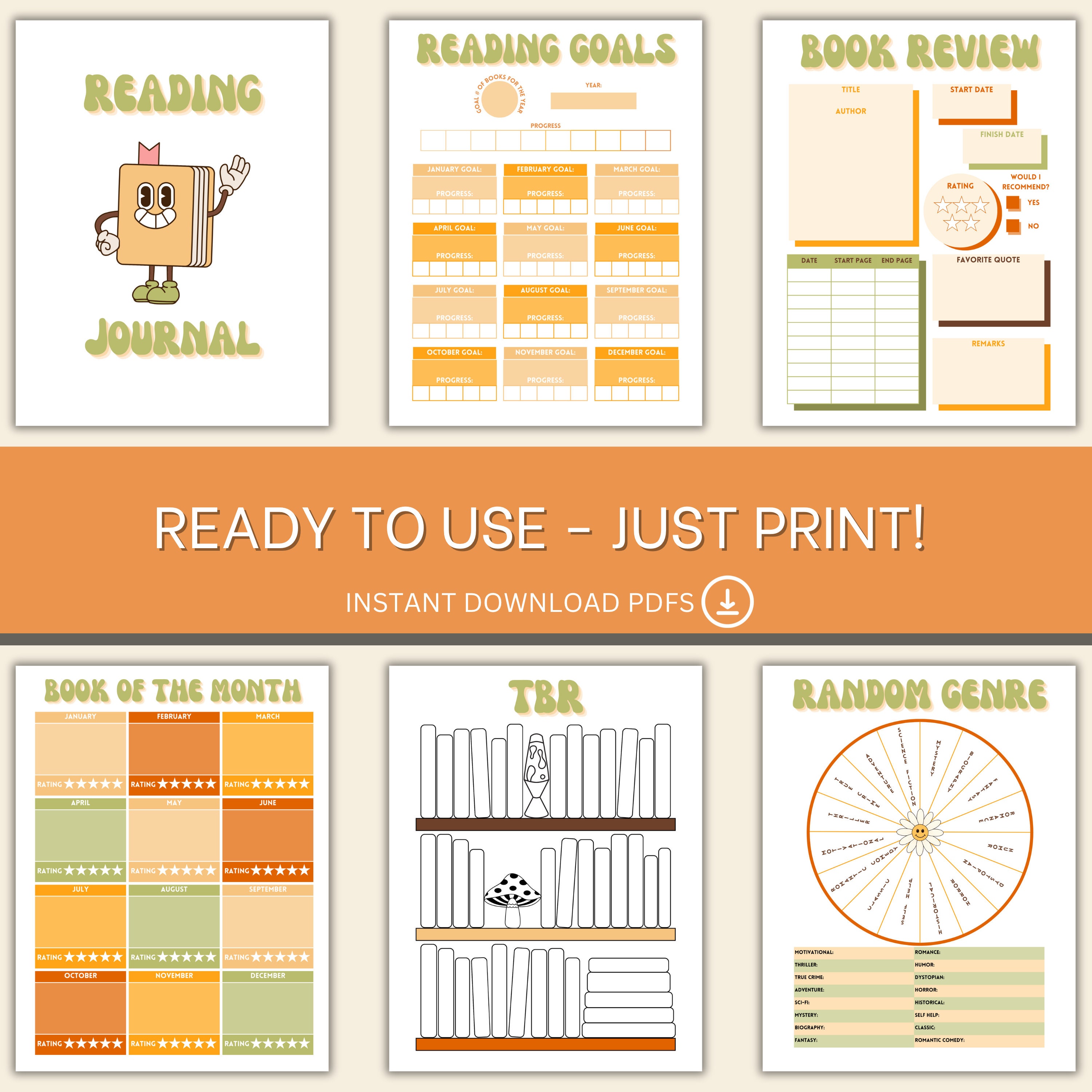 Reading Journal | Reading Journal Printable | Reading Tracker | Book ...
