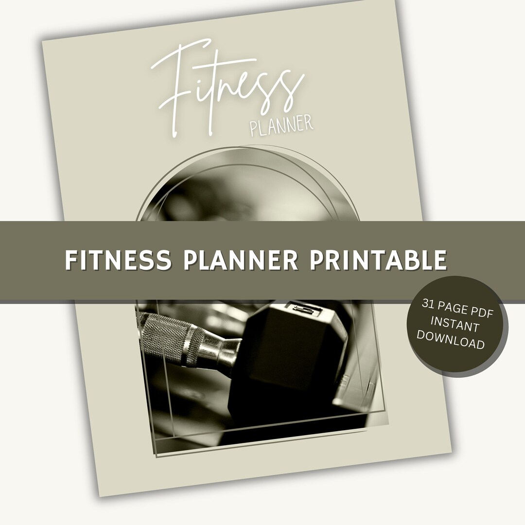 Fitness Planner Printable | PDF | Exercise Tracker | Meal Planner ...