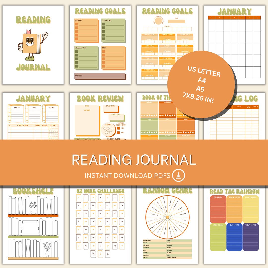 Reading Journal | Reading Journal Printable | Reading Tracker | Book ...