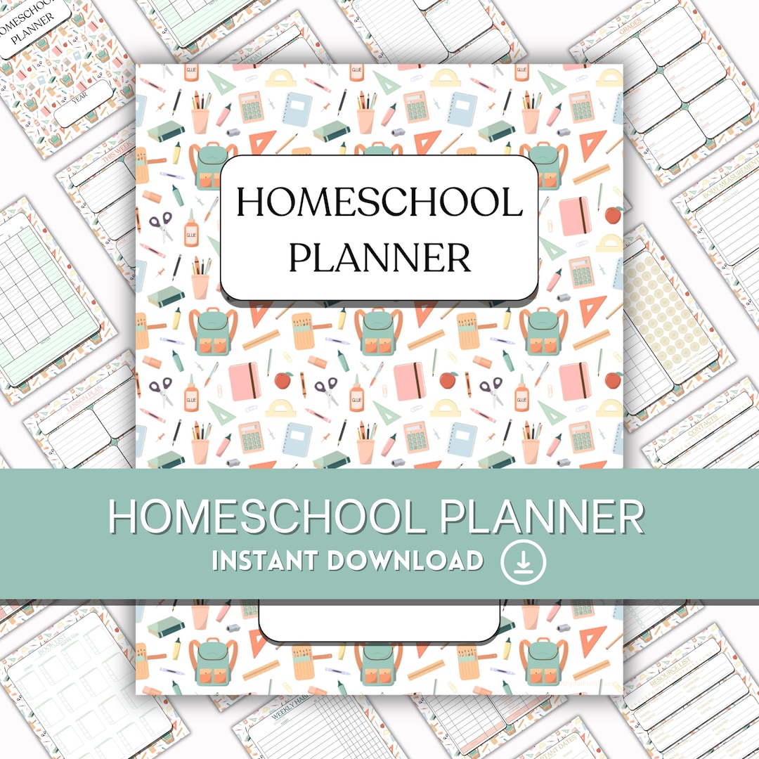 Homeschool Planner: Printable Teacher Planner With Habit & Budget ...