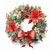 Red Wreath 8 High Quality Jpgs, Digital Download, Card Making, Clipart ...