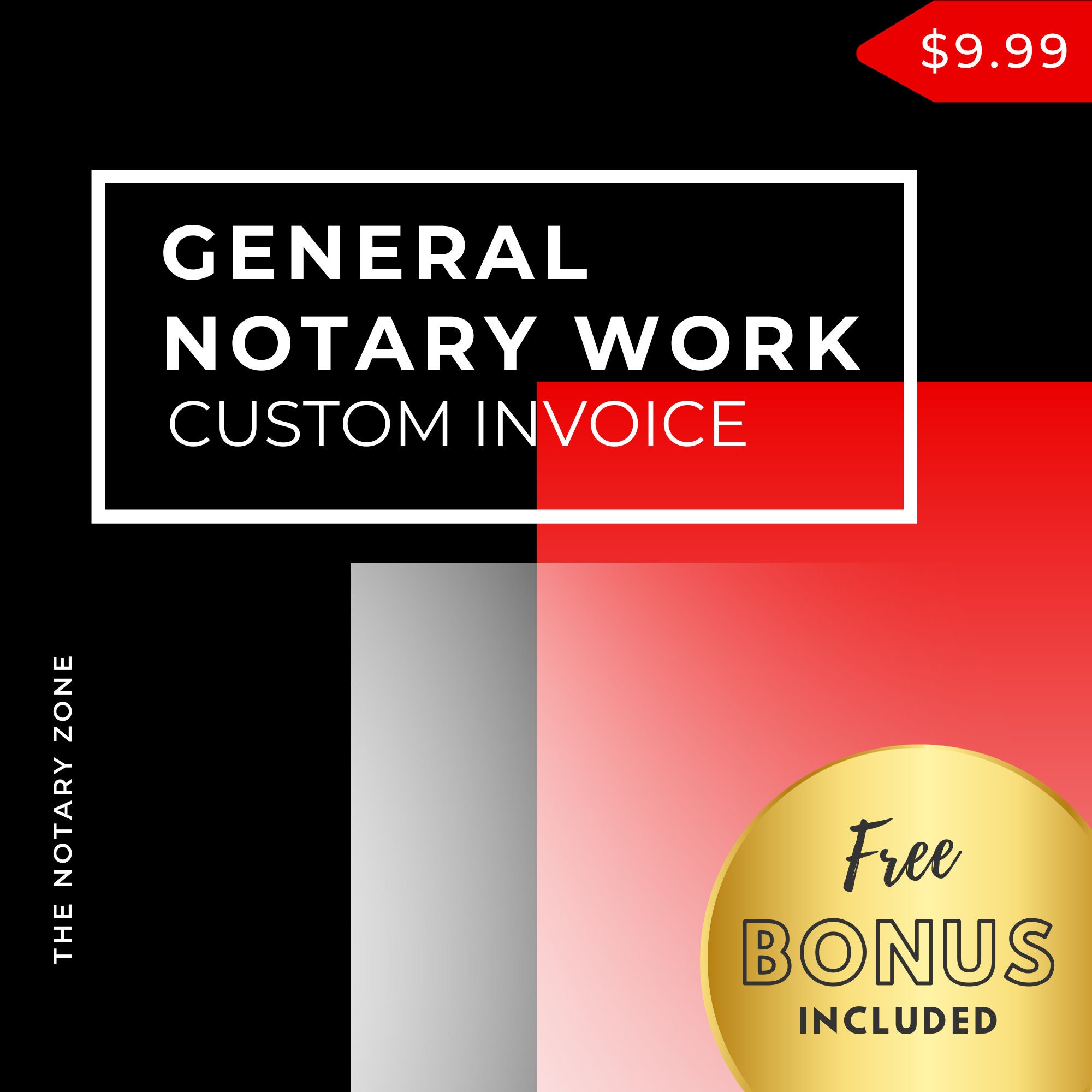 General Notary Work Custom Invoice - Etsy