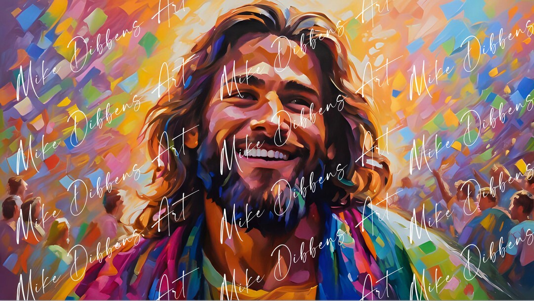 Peaceful Jesus Poster, Christian Art. Christian Art Canvas. Jesus Art ...