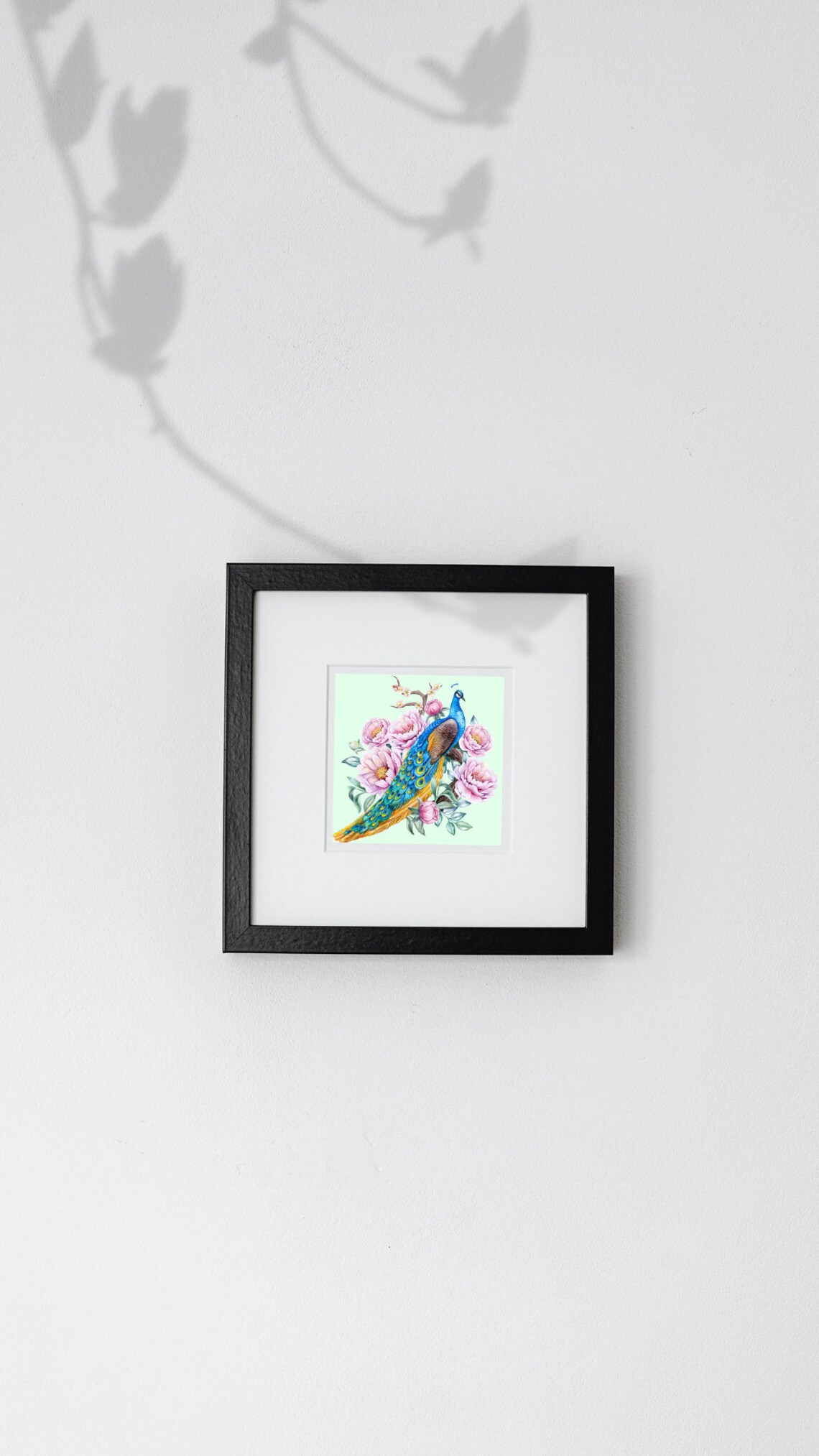 Digital Peacock Paintingdigital Download, Wall Hanging, House Warming ...
