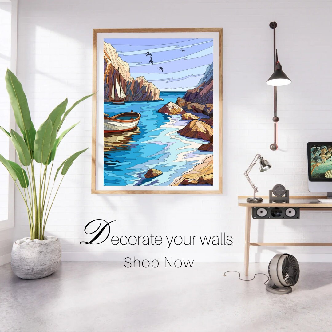 Digital Sea Beach Paintingdigital Download Wall Hanging - Etsy