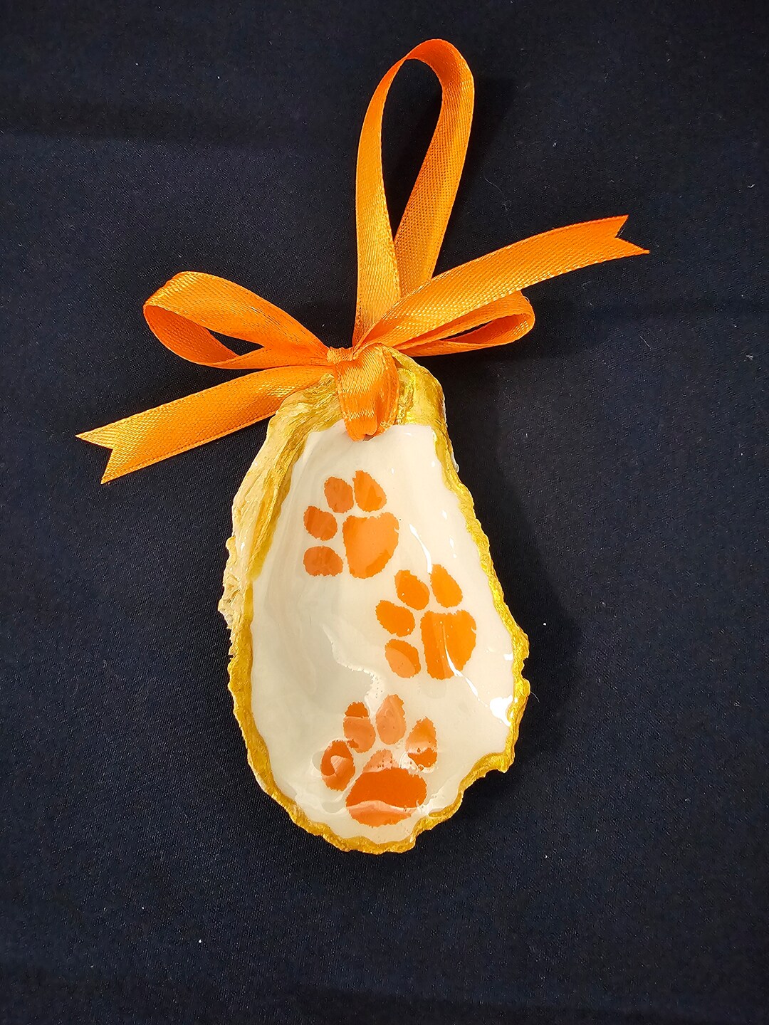 Clemson Mini Paws Oyster Ornament - Etsy