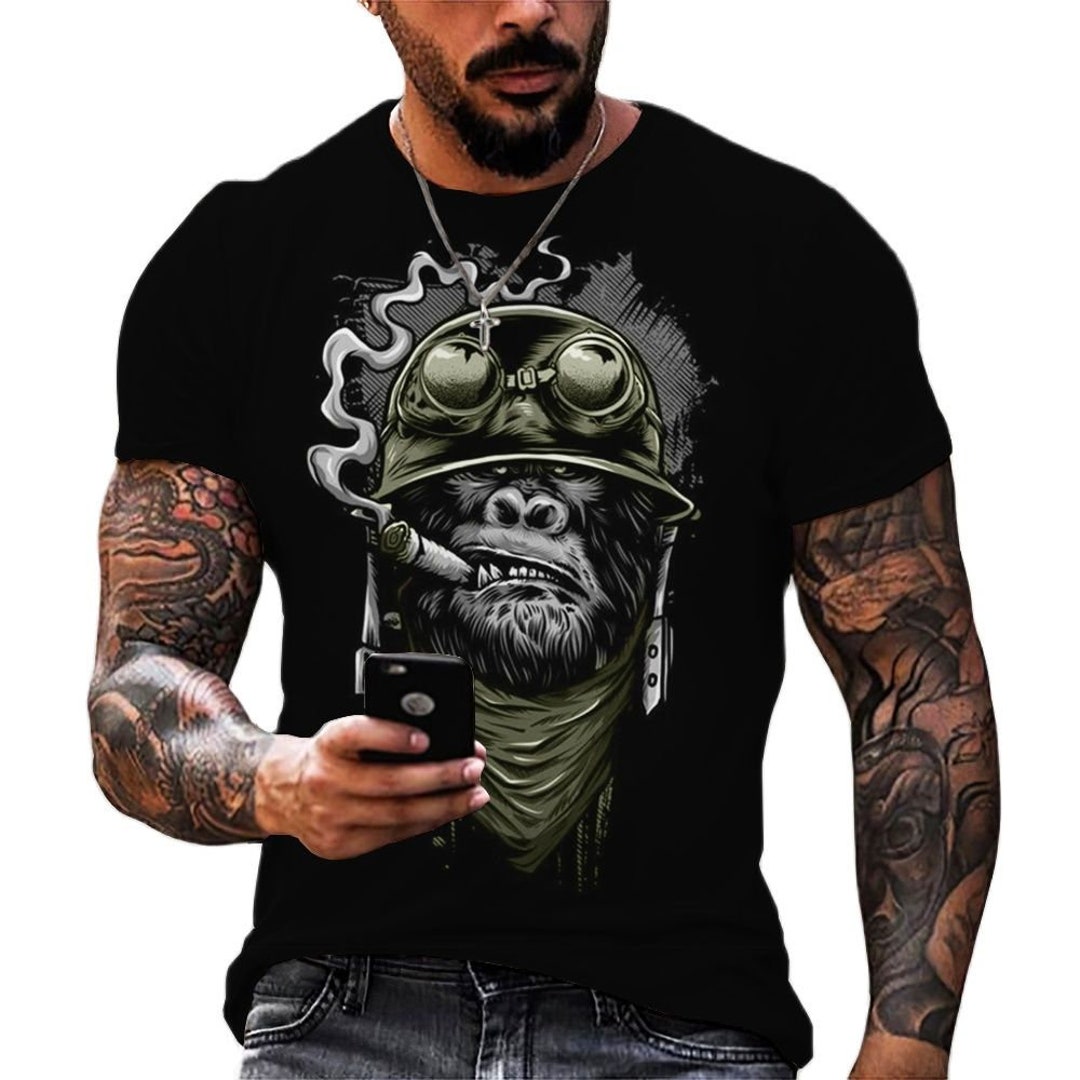 Monkey Shirt Custom Design Creative High Quality Custom Shirt - Etsy