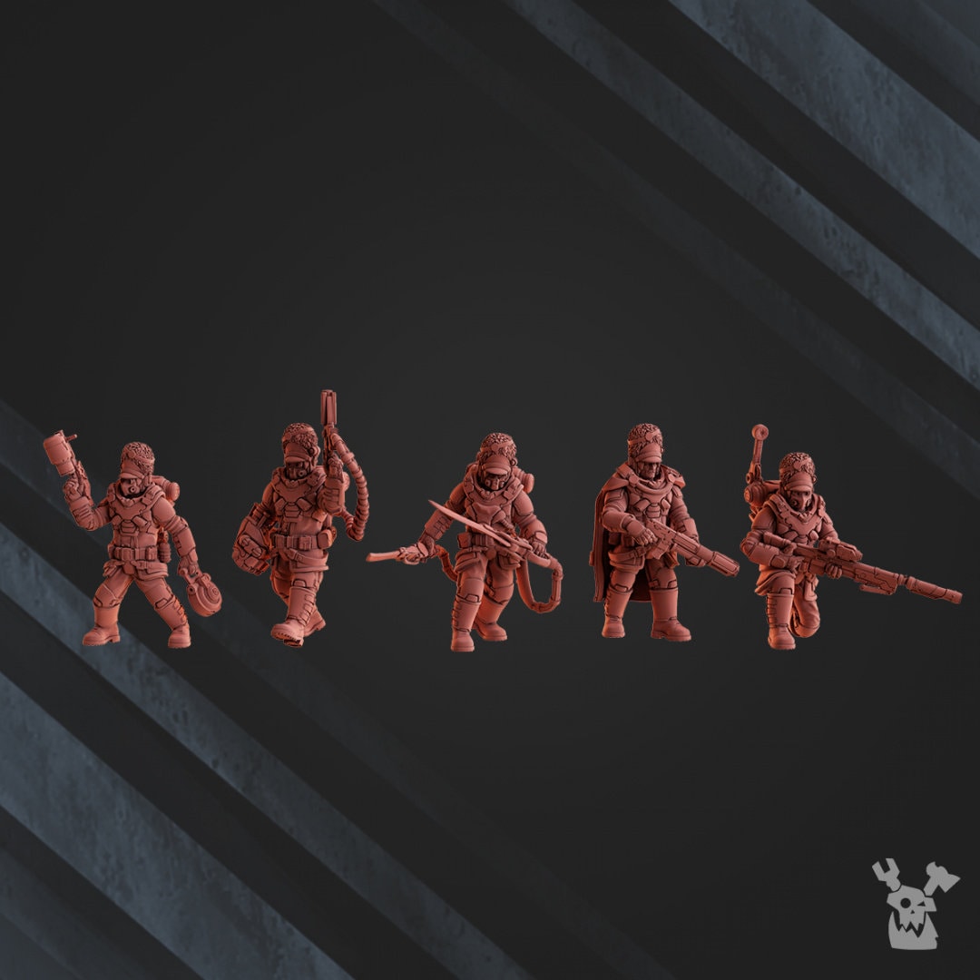 Steamguard Stormtroopers Squad Build-kit | Sci-fi | Wargaming | 28mm ...