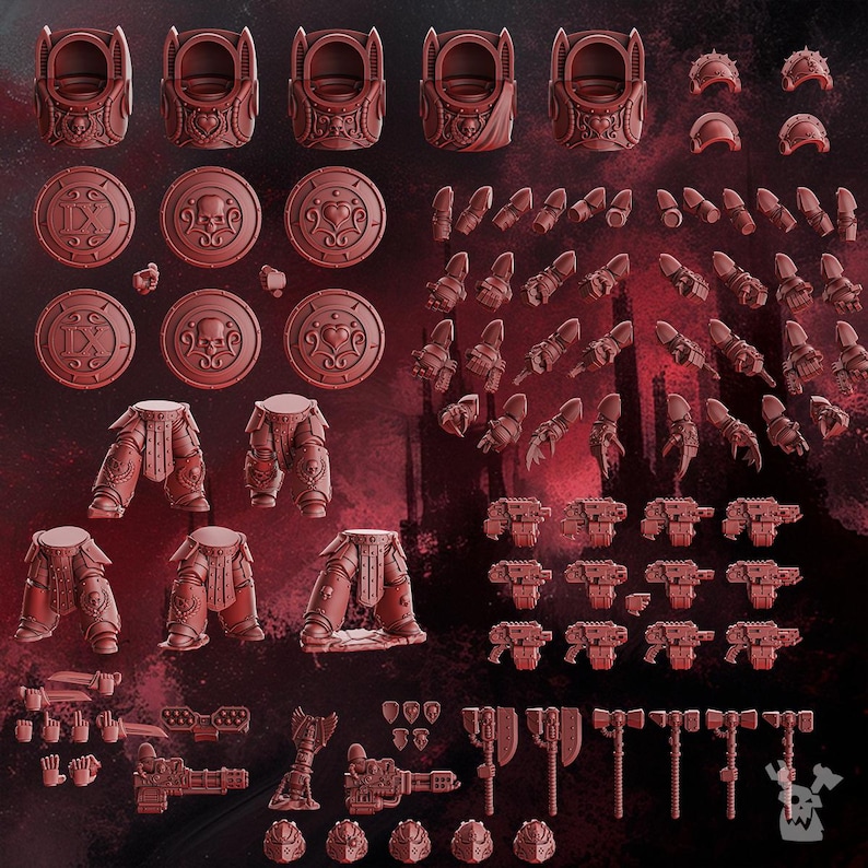Crimson Wings Destroyer Squad | Sci-fi | Wargaming | 28mm Scale - Etsy