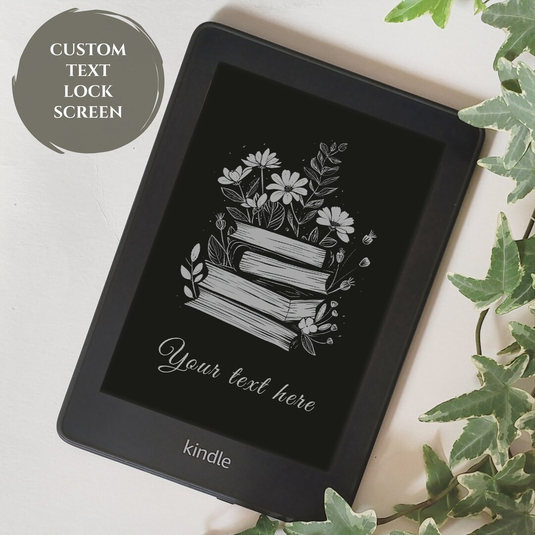 Custom Kindle Lock Screen | Floral Books Pattern, Screensaver Design ...