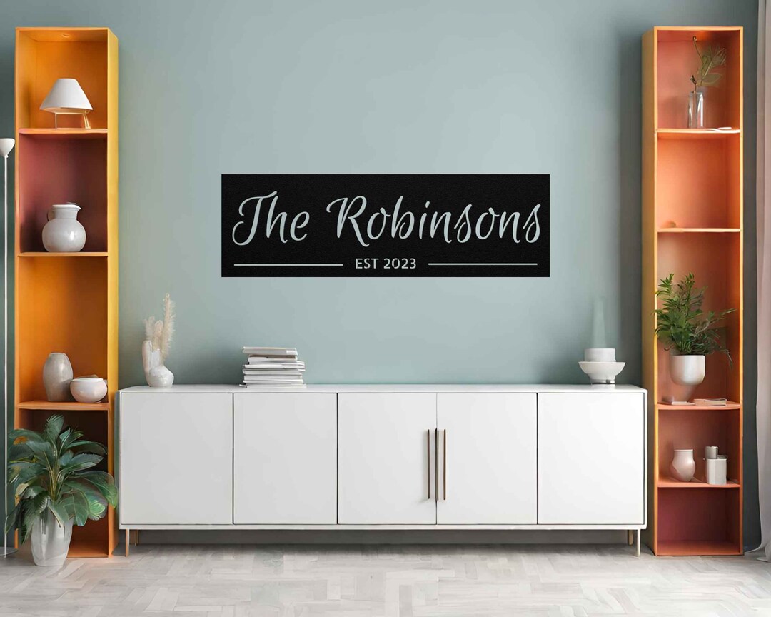 Family Name Sign. Personalized Metal Wall Art Sign. Great as a Wedding ...